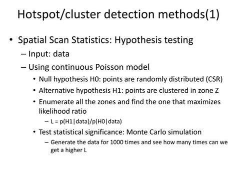Ppt Hotspotcluster Detection Methods1 Powerpoint Presentation Free Download Id5473136