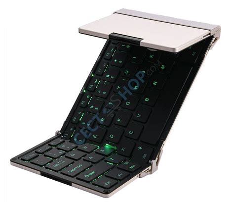 BOW Tri Foldable Bluetooth Backlit Keyboard HB B White