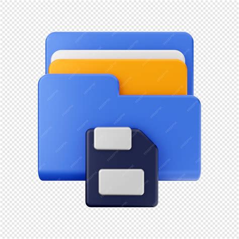 Premium Psd 3d Folder Data File Storage Icon Illustration