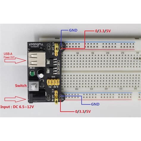 Módulo Fonte Protoboard Arduino E Cia