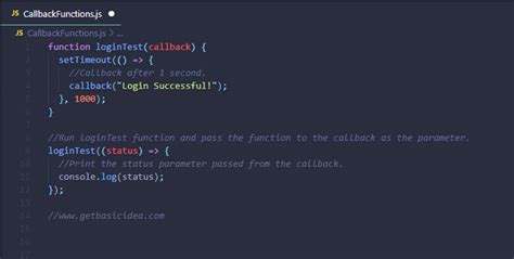 the callback example of javascript r learnjavascript