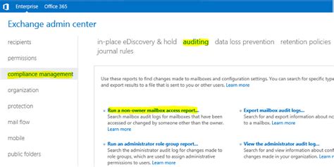 Exchange Mailbox Audit Logging