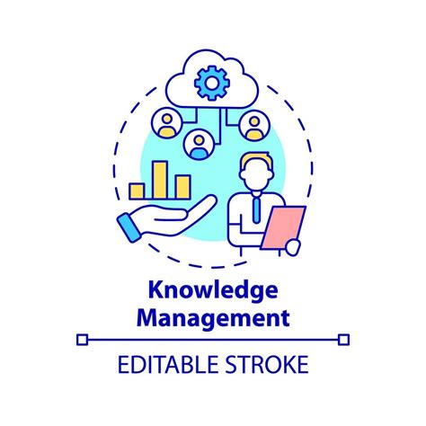 Knowledge Management Concept Icon Business Intelligence Abstract Idea Thin Line Illustration