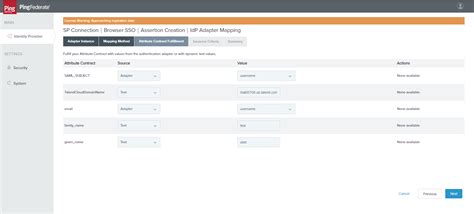 Mapping Html Form Idp Adapter Instance Talend Cloud Single Sign On