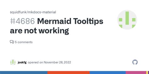 Mermaid Tooltips Are Not Working · Issue 4686 · Squidfunkmkdocs Material · Github