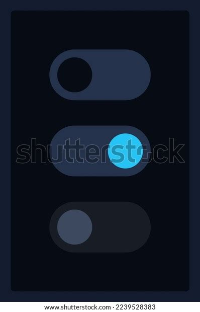 Toggle Switch Ui Elements Kit Turn Stock Vector Royalty Free