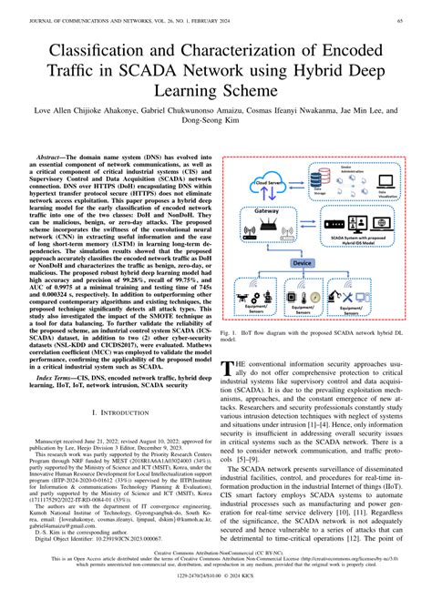 Pdf Classification And Characterization Of Encoded Traffic In Scada Network Using Hybrid Deep