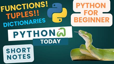 Functions Dictionaries Tuples Pythontoday🐍 Pythonforbeginners