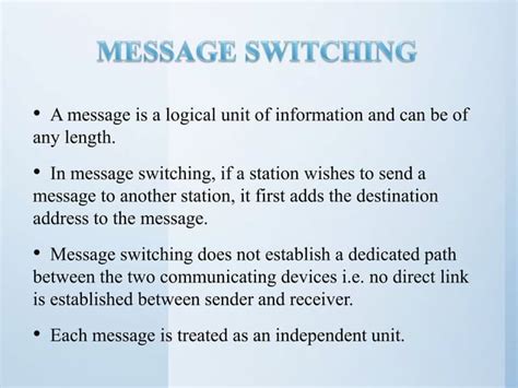 Switching Techniques In Data Communication And Networking Pptx