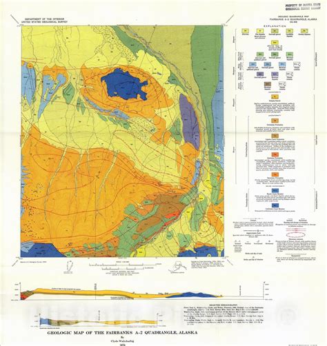 Map Geologic Map Of The Fairbanks A 2 Quadrangle Alaska 1970