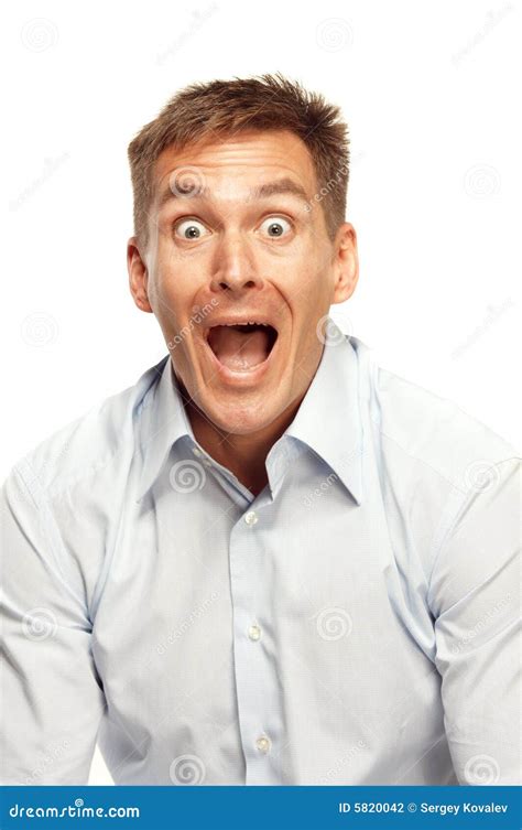 Excited Man Yelling Stock Photo Image Of Amazement Male