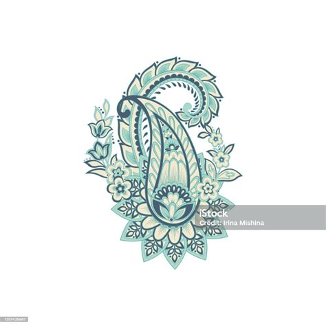 페이즐리는 고립 디자인을 위해 페이즐리가 분리된 카드 페이즐리 벡터 패턴 자수 꽃 벡터 패턴 0명에 대한 스톡 벡터 아트 및 기타 이미지 Istock