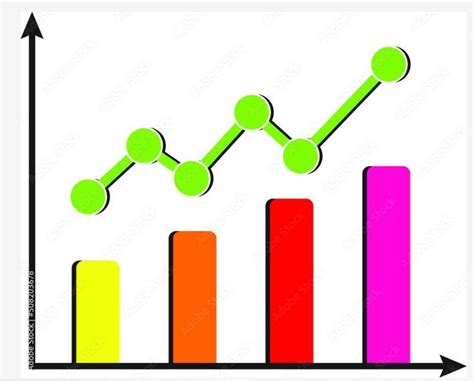 Diagram Of Graph With Growth Arrow Vector