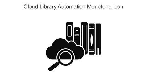 Cloud Library Automation Monotone Icon In Powerpoint Pptx Png And Editable Eps Format PPT Sample