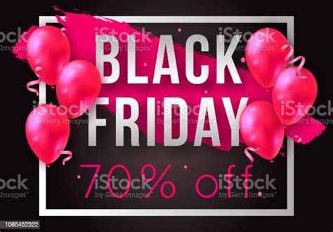 검은 금요일 판매 포스터 반짝 풍선 프레임 색종이와 벡터 광고 포스터 배너 전단지 전단지 카드에 대 한 템플릿 3차원 형태에 대한 스톡 벡터 아트 및 기타 이미지 Istock
