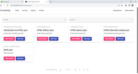 E Learning Web Application Using Asp Net Core Web API And Angular