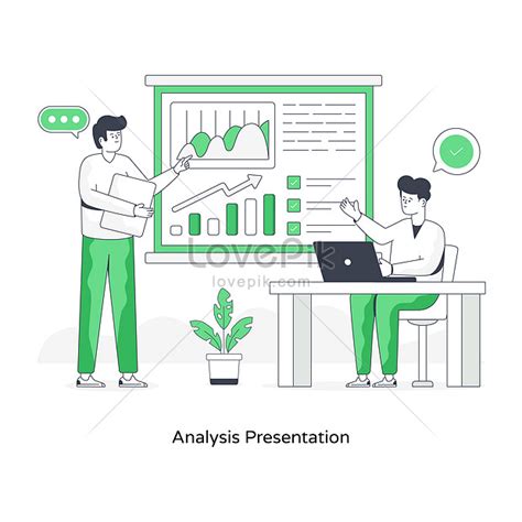 분석 프레젠테이션 의이 평평한 그림을 얻으십시오 일러스트 무료 다운로드 Lovepik