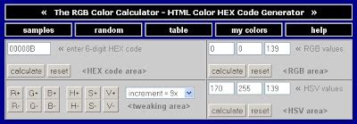 Aaron Cook Dot Com Life Blogging Money The RGB Color Calculator HTML Color Code Generator