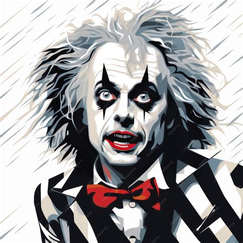 Premium Ai Image Whimsical Beetlejuice A Clean And Crisp Vector