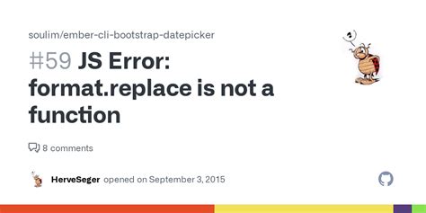 Js Error Formatreplace Is Not A Function · Issue 59 · Soulimember