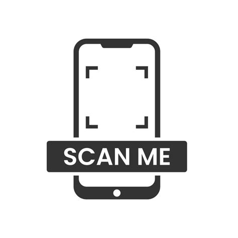Vector Illustration Of Scan Me On Smartphone Icon In Dark Color And