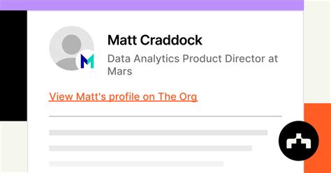 Matt Craddock Data Analytics Product Director At Mars The Org