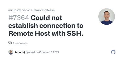 Could Not Establish Connection To Remote Host With Ssh · Issue 7364