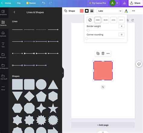 how to create a thin rectangle in canva new tutorial for 2024