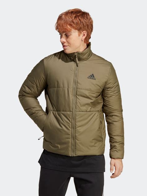 Куртка демисезонная мужская Adidas Bsc 3S Ins Jkt HT8710 M Olive Strata ...