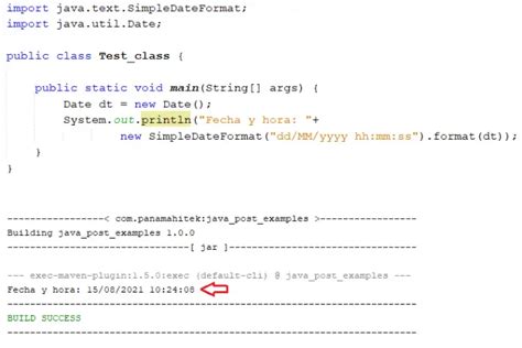 manejo de el tiempo y las fechas en java panama hitek