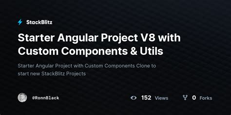 starter angular project v8 with custom components and utils stackblitz