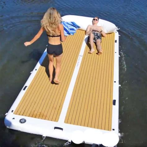 Different Design Best Selling PVC Inflatable Floating Dock Platform Inflatable Floating Dock