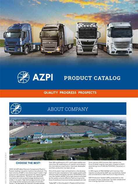Azpi Product Catalogue Pdf Fuel Injection Diesel Engine