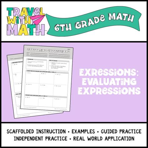 Evaluating Expressions At A Specific Variable Scaffolded Guided Notes