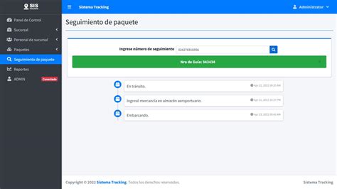Sistema De Seguimiento De Paquetes Tracking Baulphp