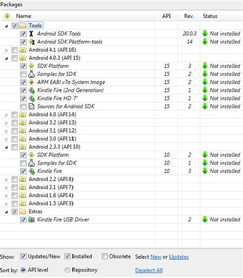 Kindle Fire Sdk Not Found In Eclipse Android Sdk Manager Stack Overflow
