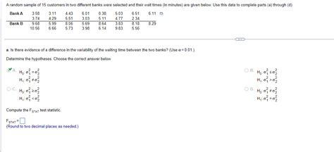 Solved A Find The FSTAT Test StatisticB Find The Critical Chegg
