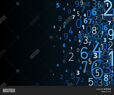 Blue Digits Vector Photo Free Trial Bigstock
