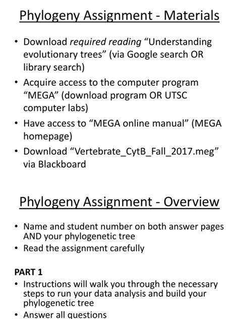 Mega Tutorial Pdf Phylogenetic Tree Information Science