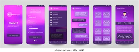 Design Mobile App Ui Ux Gui Stock Vector Royalty Free 1724316934 Shutterstock