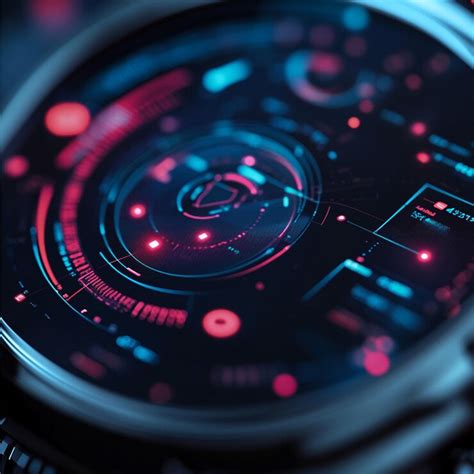 A Closeup Of A Behavioral Biometrics System Monitoring Biometric Data From A Wearable Device