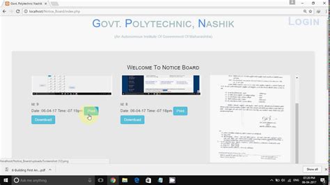 Notice Board In Php Project Youtube