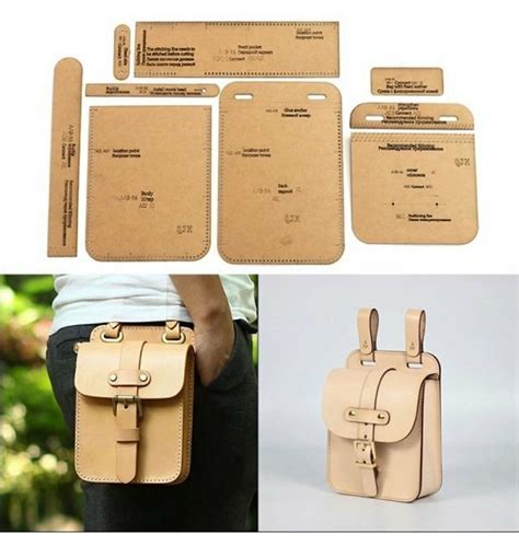 가죽공예 Diy 크래프트 종이 템플릿 다기능 허리 가방 보관 가죽 공예 패턴 스텐실 재봉 13cm X 2cm 티몬
