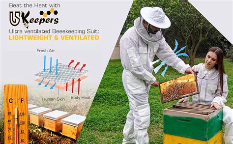 Uskeepers 3 Layer Ultra Ventilated Sting Proof Bee Suit For