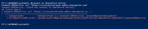 fix connect sposervice could not connect to sharepoint online error sharepoint diary