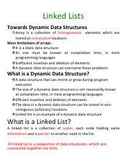 Dynamic Linked Lists Efficient Data Structure Operations Course Hero