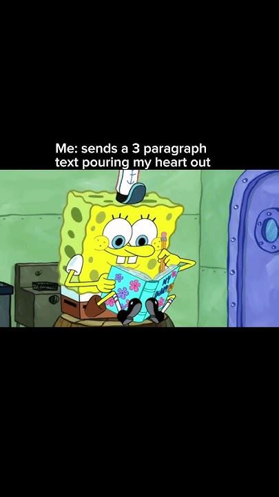 When You Send Them A 3 Paragraph Text Spongebob Meme Funny Humor