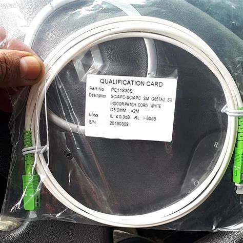 Sc Upc 단일 모드 G657a Ftth 하락 케이블 실내 옥외 광섬유 접속 코드 쌍신회로 150 미터 Buy 광섬유 패치 코드섬유 패치 코드섬유 드롭 케이블 패치