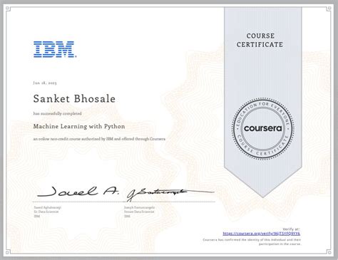 Sanket Bhosale On Linkedin Machinelearning Python Cousera