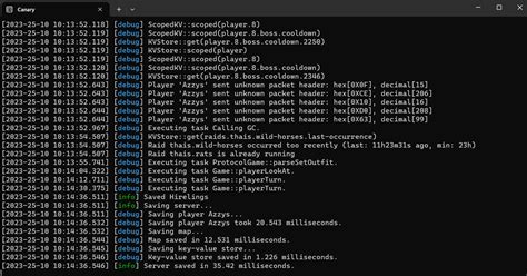 Debug Log · Issue 1746 · Opentibiabrcanary · Github